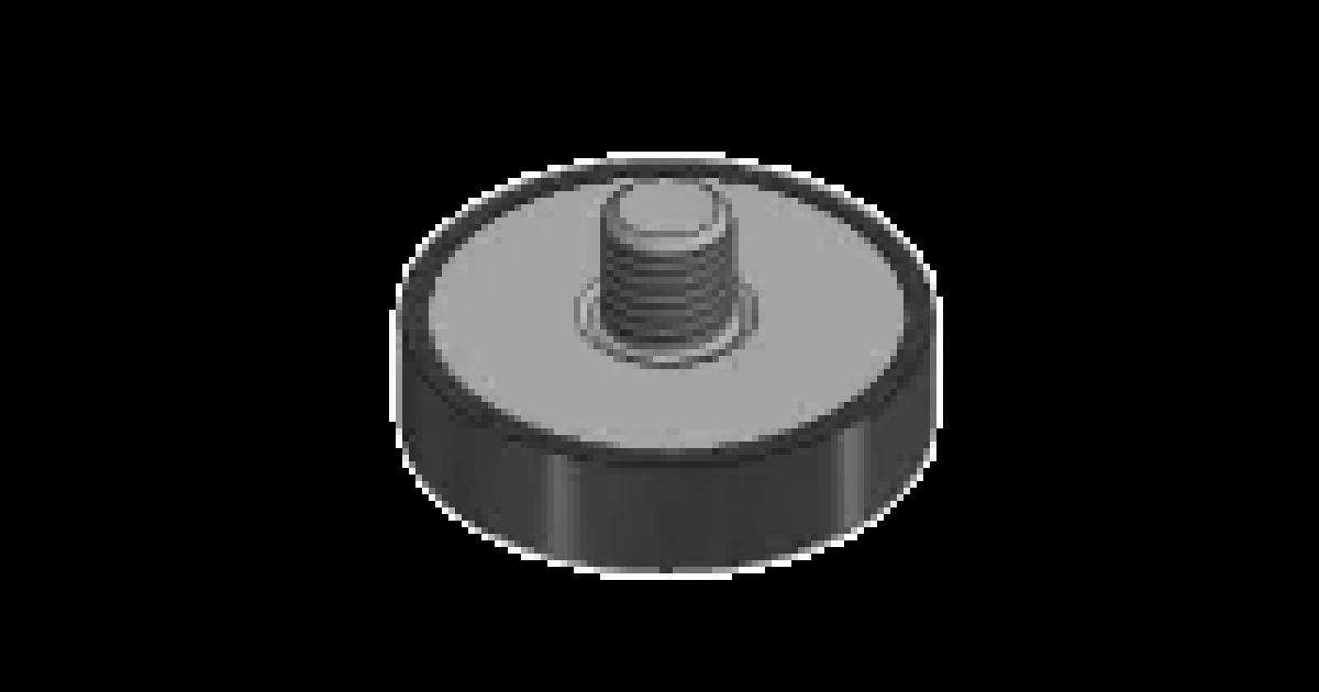 Rubber foot M10 x 10 | Ø = 40 H = 10 | spare parts – Roll..Profi